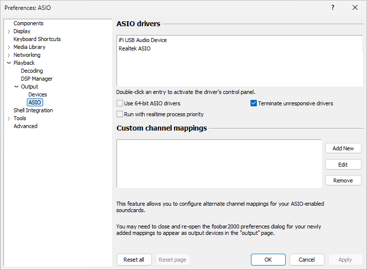 foobar2000: Components Repository - ASIO Output