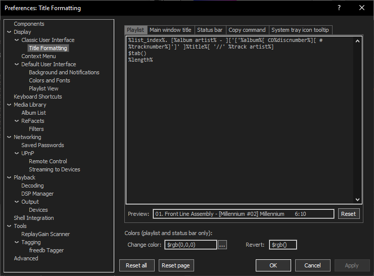 foobar2000: Components Repository